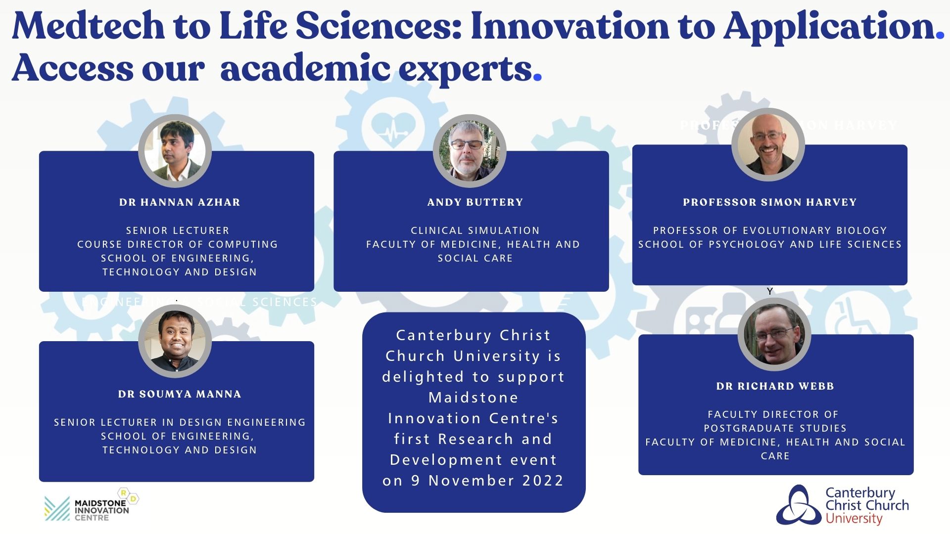 Medtech to Life Sciences: Innovation to Application - Connect