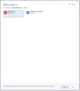 Mendeley Word Add in | Library